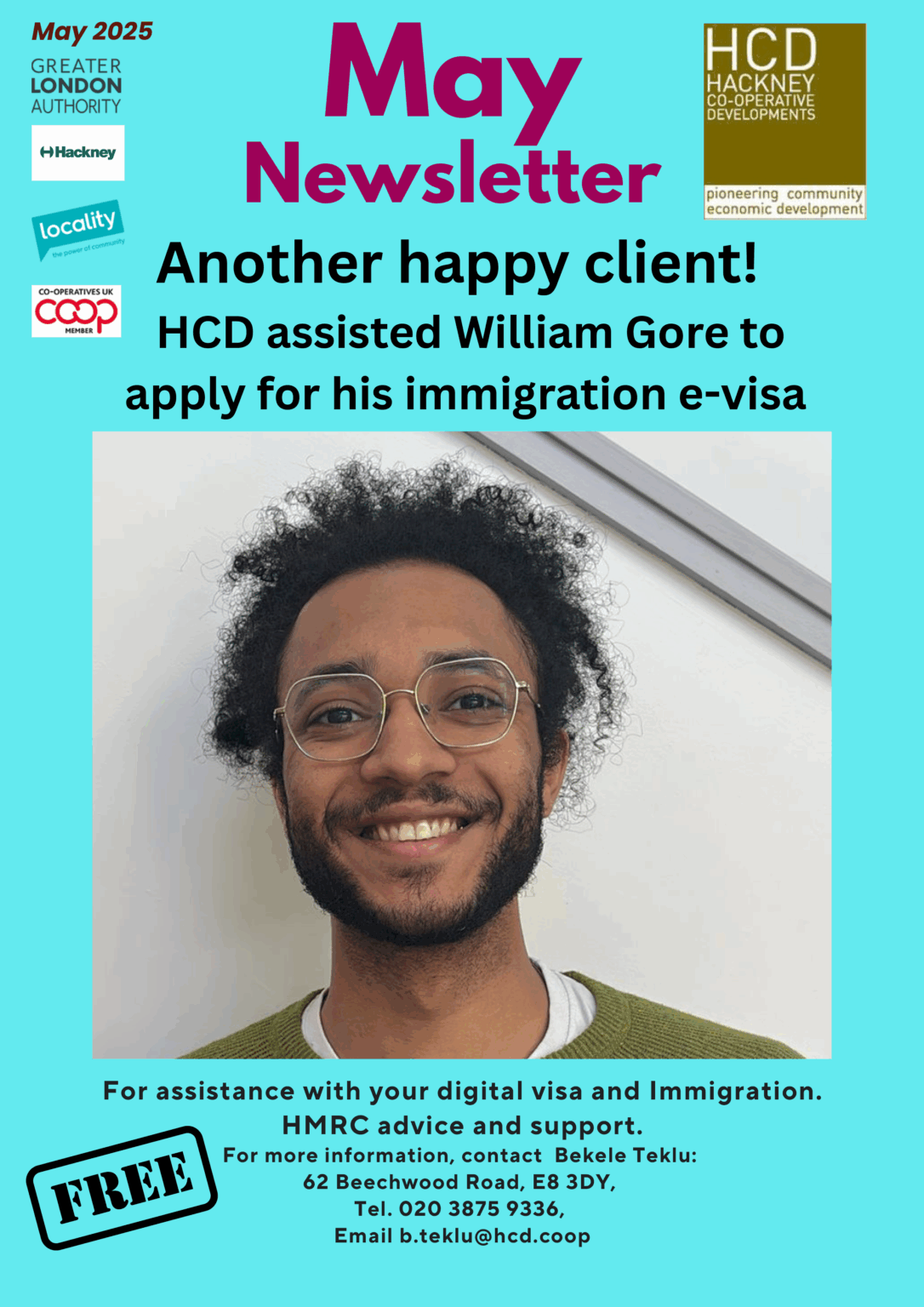 May 2025 Newsletter, Immigration Assistance – HCD Hackney Cooperative Developments